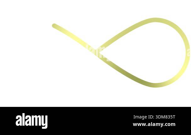 Animated golden orange of infinity. Linear icon is drawn. Looped video ...