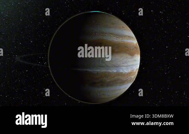 3d animation of inner section of Jupiter showing core, mantle, metallic ...