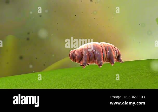 3d animation of tardigrade showing microscopic water bear with ...