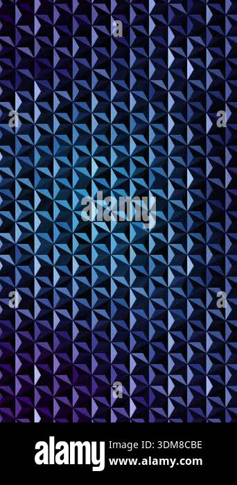 A dense, vertical pattern of interlocking blue and purple triangles ...