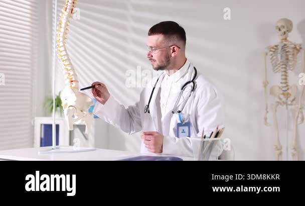 Doctor showing human spine model Stock Videos & Footage - HD and 4K ...