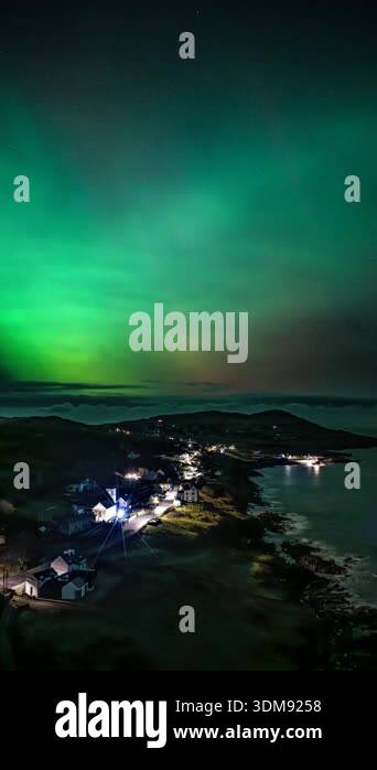 The Aurora Borealis, the northern lights, showing up above Portnoo in ...