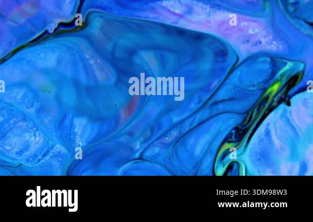 A colorful paint surface emphasizing movement and texture detail ...
