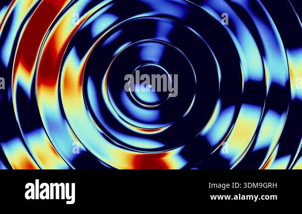 Fractal distortion of gradient neon waves in circular rippled glass ...