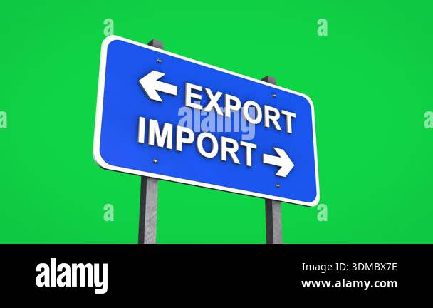 Export and Import Signboard on Chroma Key for International Trade ...