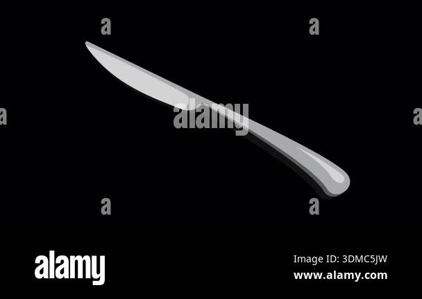 Isometric knife animation. Shiny knife. Isometric cutlery. Isometric ...