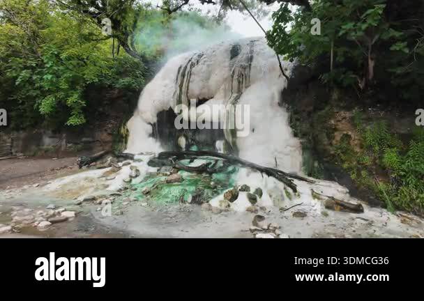 Nokalakevi Hot Springs. Watch the natural hot hydrogen sulphur springs ...