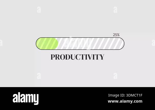 4k animation highlighting productivity reaching 100 percent perfect for ...