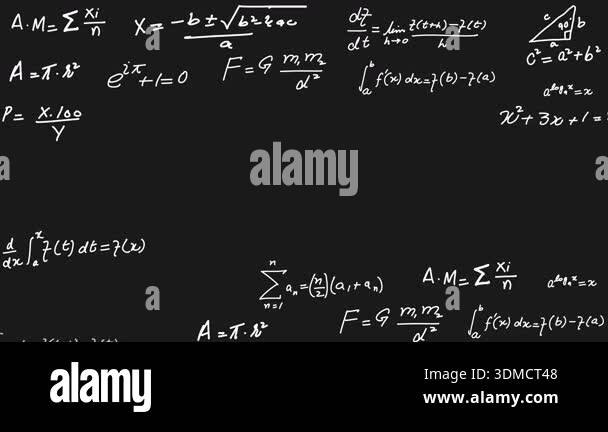 4k animated mathematics background with equations and formulas ideal ...