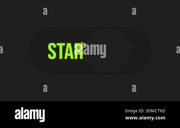 Sleek modern black stop button animation with red text perfect for 4k ...