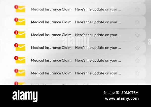 Medical insurance claim alerts in 4k animation for urgent updates and ...
