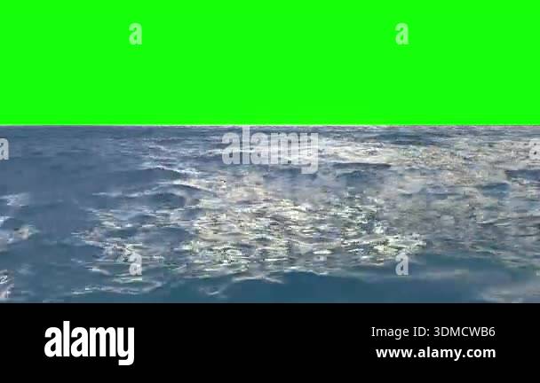 Animated ocean waves with green screen banner Stock Video Footage - Alamy