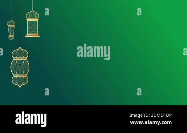 Elegant Ramadan lantern animation using gold icon style with soft ...