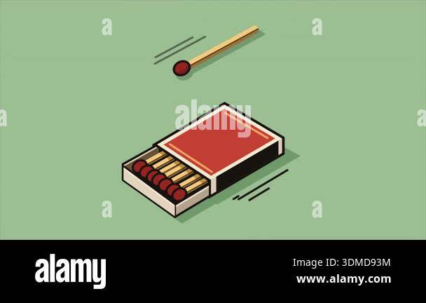 Matches safety boxes, art video illustration Stock Video Footage - Alamy