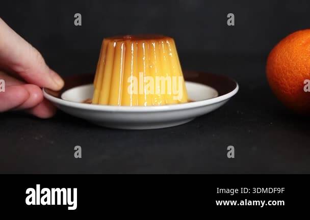 Flan dessert caramel pudding sweet dessert cream tasty snack fresh ...