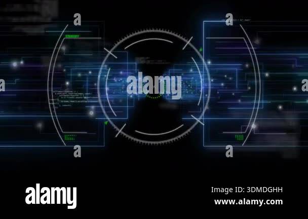 Opening crosshair initiating code panels and HUD ring sliding, pulsing ...