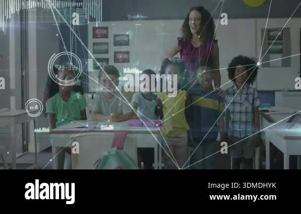 Teacher with students initiating network overlay enhancing learning in ...