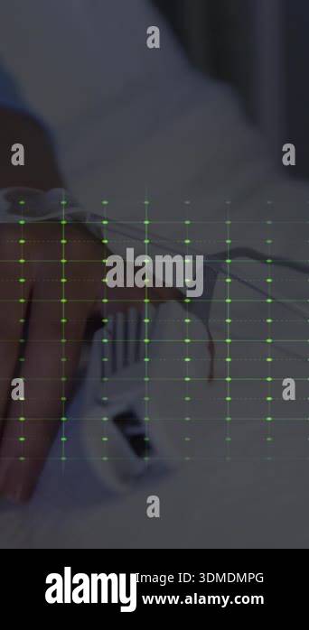 Animation of heart rate monitor against doctor giving injection in ...