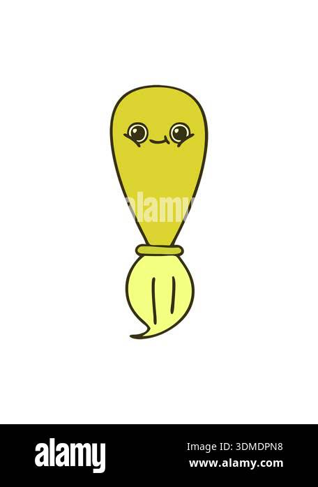 changing color animation of cartoon of a paint brush Stock Video ...