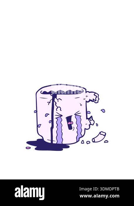 jumping motion animation of cartoon broken mug Stock Video Footage - Alamy