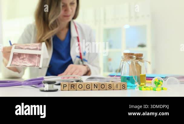 Word Prognosis on wooden blocks by medications and stethoscope in ...