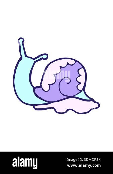 pixelize effect animation of cartoon drawing of a snail Stock Video ...