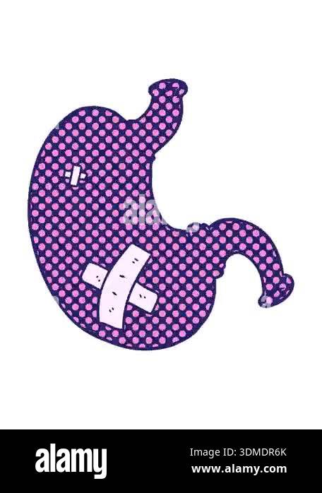 shivering motion animation of cartoon stomach Stock Video Footage - Alamy