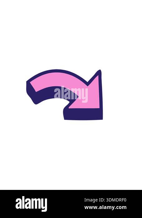 horizontally vibrating animation of cute cartoon of arrow Stock Video ...
