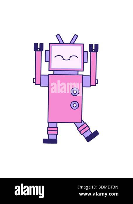 vibrating motion animation of cartoon of a robot image Stock Video ...