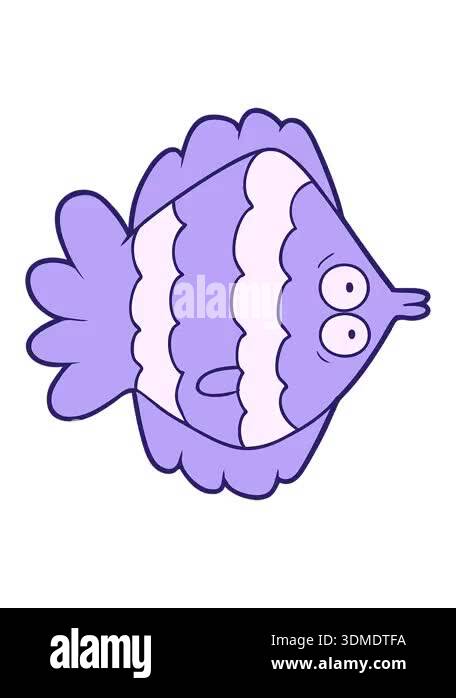 pixelize effect animation of cartoon flat fish Stock Video Footage - Alamy