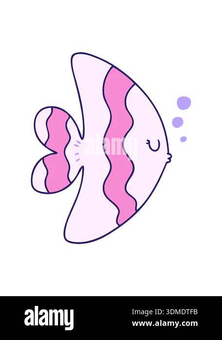pixelize effect animation of hand drawn quirky cartoon fish Stock Video ...