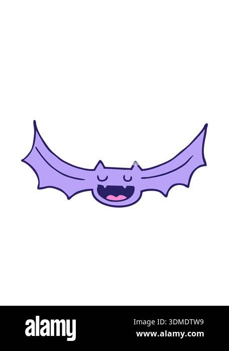 bobbing motion animation of illustration of a bat Stock Video Footage ...