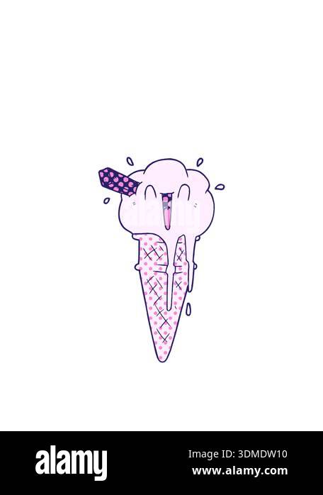 rise and float animation of ice cream design Stock Video Footage - Alamy