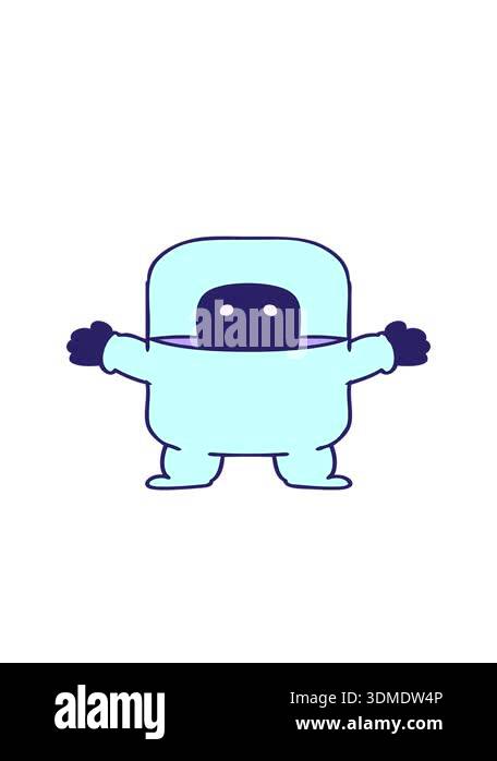 bobbing motion animation of hand drawn cartoon doodle of an alien in ...