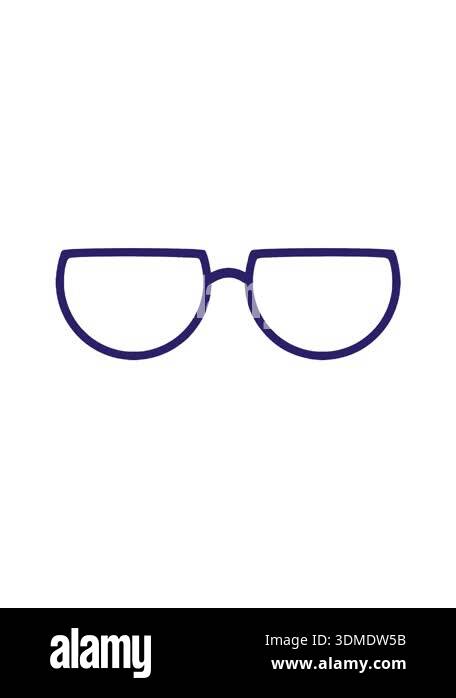spinning motion animation of spectaclesillustration Icon Stock Video ...