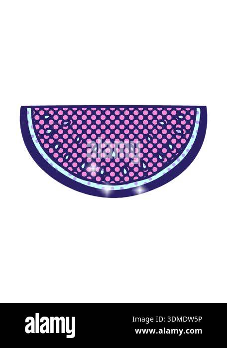 glitter effect animation of comic book style quirky cartoon watermelon ...
