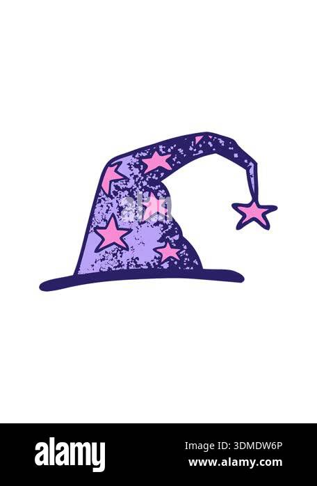 bobbing motion animation of cartoon wizard hat Stock Video Footage - Alamy