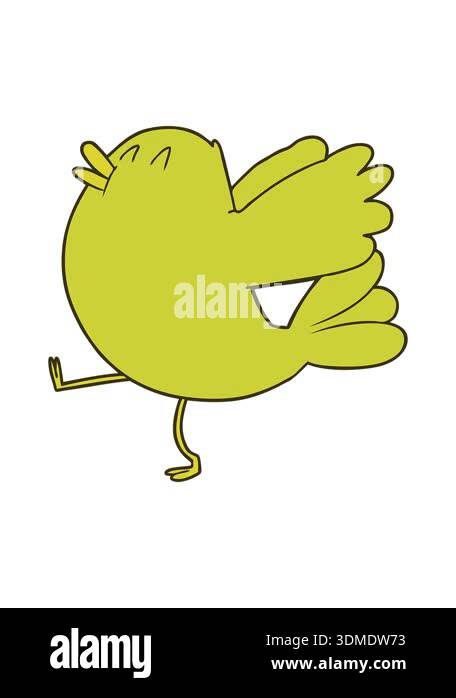 changing color animation of cartoon flapping bird Stock Video Footage ...
