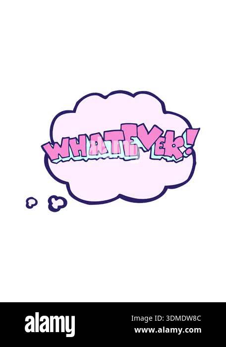 spinning motion animation of freehand drawn thought bubble cartoon ...