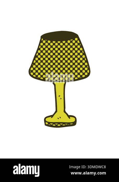 changing color animation of cartoon doodle decorative lamp Stock Video ...
