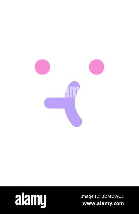 radioactive glowing animation of simple face icon Stock Video Footage ...