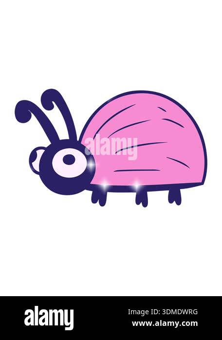 glitter effect animation of cartoon bug Stock Video Footage - Alamy