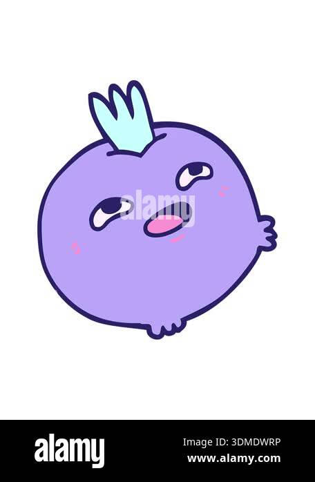 pressure popping animation of cartoon doodle happy root vegetable Stock ...