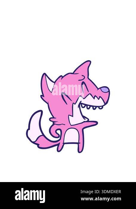 jumping motion animation of laughing fox cartoon Stock Video Footage ...