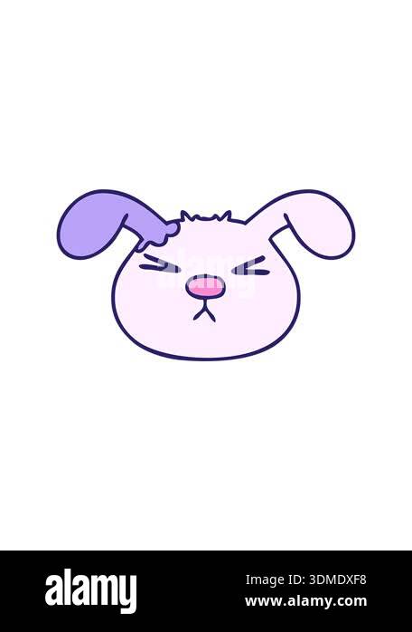 popping motion animation of hand drawn quirky cartoon dog face Stock ...