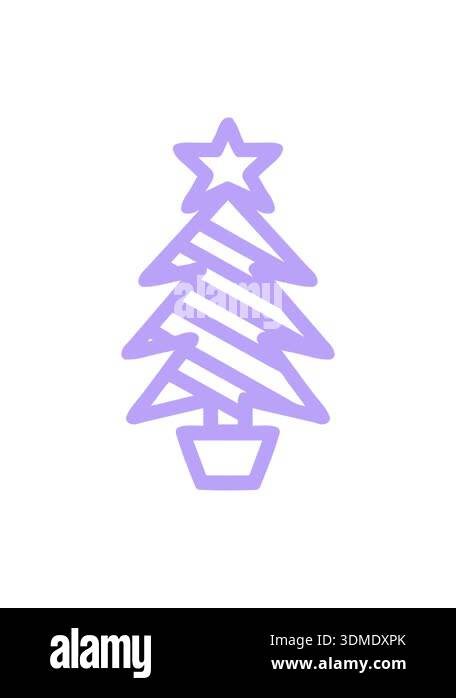 shaking motion animation of christmas tree symbol icon Stock Video ...