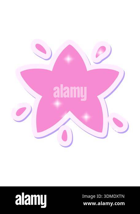 glitter effect animation of a shining cartoon star sticker Stock Video ...