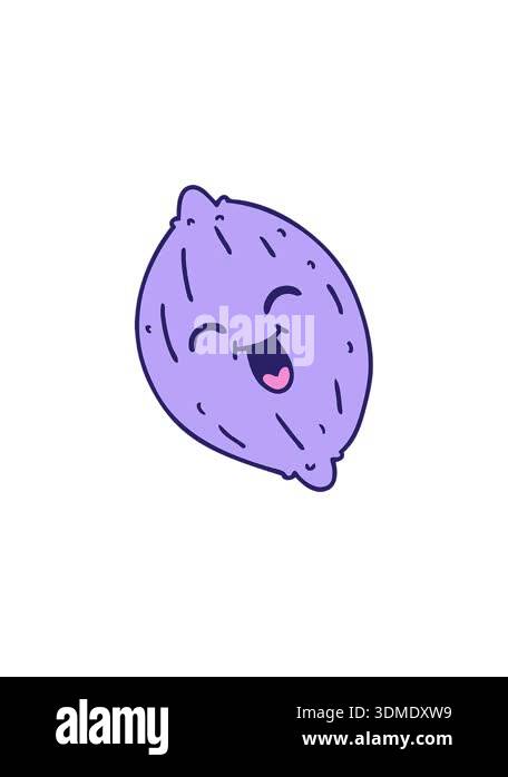 radioactive glowing animation of freehand drawn cartoon of a happy ...