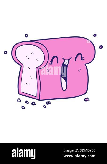 shaking motion animation of cartoon laughing loaf of bread Stock Video ...