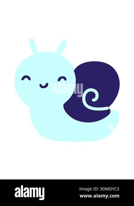 shaking motion animation of cartoon snail design Stock Video Footage ...